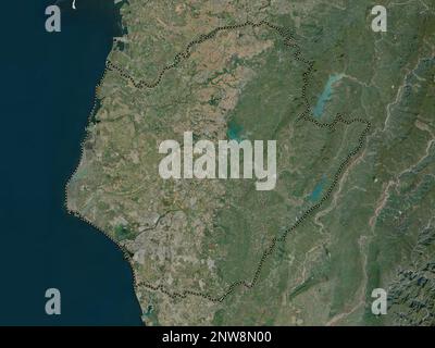 Tainan, special municipality of Taiwan. High resolution satellite map ...