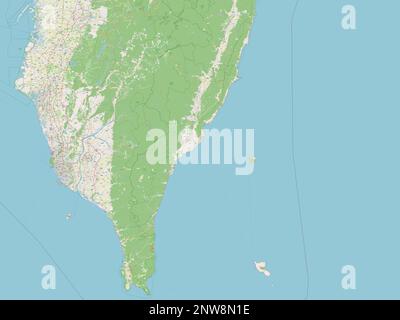 Taitung, county of Taiwan. Open Street Map. Corner auxiliary location ...