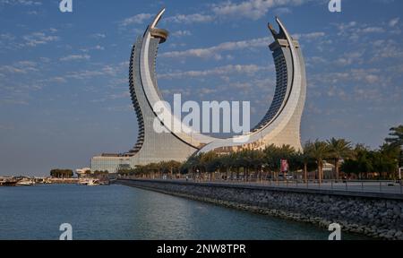 Katara Towers, Crescent Tower, or Katara Hospitality Tower, Lusail ...