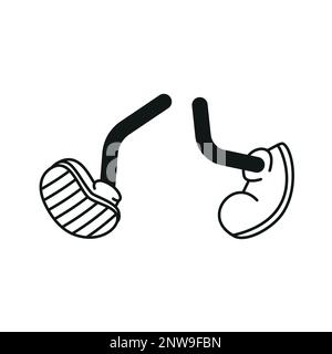 Cartoon walking feet on stick legs in various positions Stock Vector ...