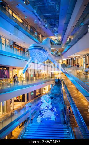 Interior of Omotesando Hills, shopping mall designed by Tadao Ando in ...