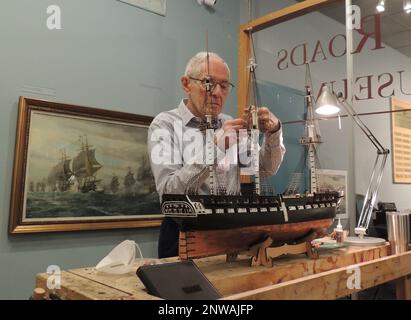 Lee Martin, a Volunteer Model Shipbuilder at the Hampton Roads Naval ...