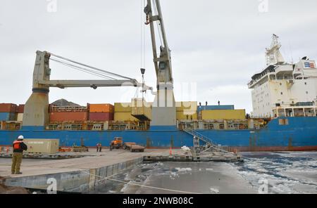 230217-N-NX070-1043 Sailors from Navy Cargo Handling Battalion (NCHB) 1 ...