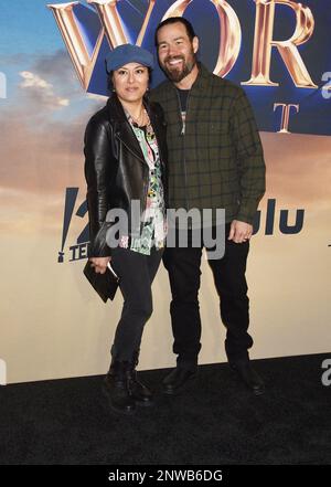Chris Pontius and Mae Pontius arriving to Hulu's "History of the World ...