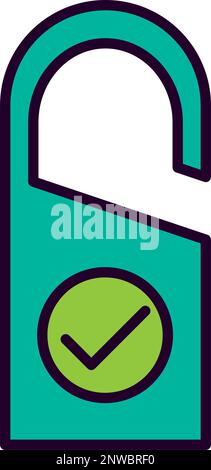 door sign with check mark Stock Vector Image & Art - Alamy
