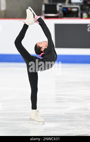 Minsol KWON (KOR), during Ladies Practice, at the ISU World Junior ...