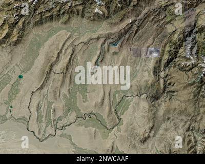 Khatlon, region of Tajikistan. High resolution satellite map. Locations ...