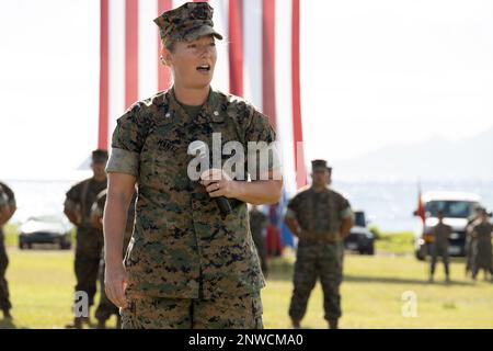 U.S. Marine Corps LtCol. Erica Mantz, center, Marine Aviation Logistics ...
