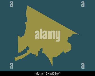 Arusha, region of Tanzania. Solid color shape. Locations of major ...