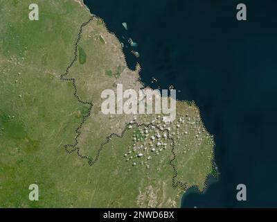 Dar es Salaam, region of Tanzania. Low resolution satellite map ...