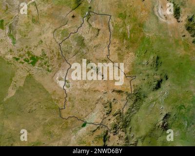 Dodoma, region of Tanzania. Low resolution satellite map. Locations and ...