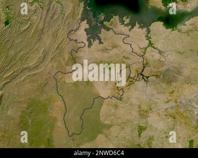 Geita, region of Tanzania. Low resolution satellite map. Locations of ...
