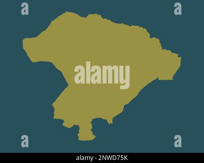 Iringa, region of Tanzania. Solid color shape. Locations of major ...