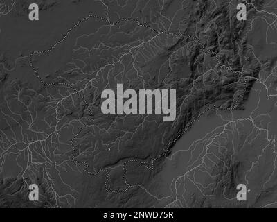 Iringa, region of Tanzania. Elevation map colored in wiki style with ...