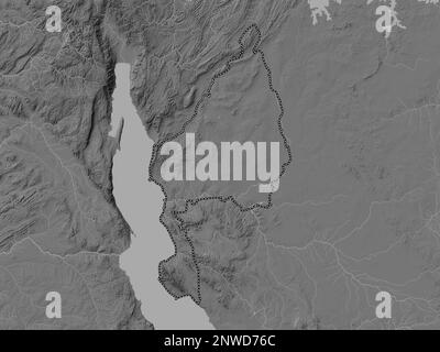 Kigoma, region of Tanzania. Elevation map colored in wiki style with ...
