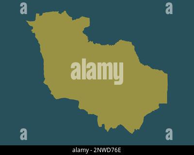 Shape of Katavi, region of Tanzania, with its capital isolated on white ...