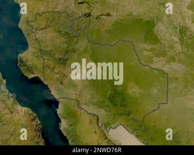 Katavi, region of Tanzania. Low resolution satellite map. Locations of ...