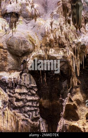 Beautiful limestone formations at Ledenika cave, near Vratza town ...