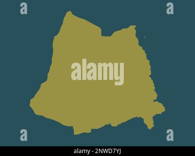 Shape of Lindi, region of Tanzania, with its capital isolated on a ...
