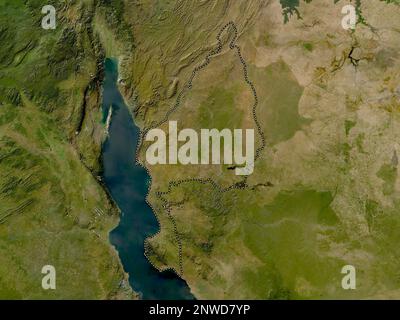 Shape of Kigoma, region of Tanzania, with its capital isolated on solid ...