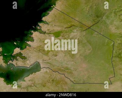 Mara, region of Tanzania. Low resolution satellite map. Corner ...