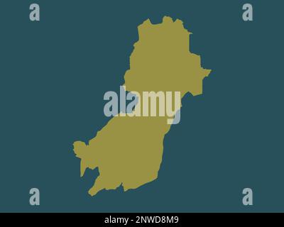 Morogoro, region of Tanzania. Solid color shape. Locations and names of ...