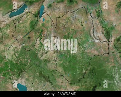 Manyara, region of Tanzania. High resolution satellite map. Locations ...