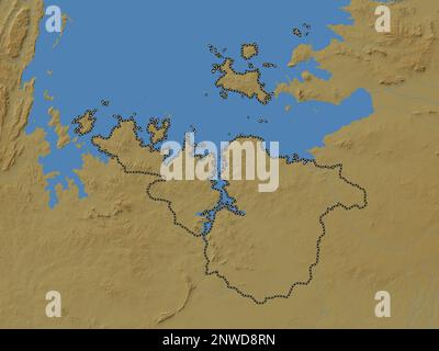 Shape of Mwanza, region of Tanzania, and its capital. Distance scale ...