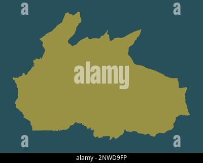 Shape of Ruvuma, region of Tanzania, with its capital isolated on solid ...