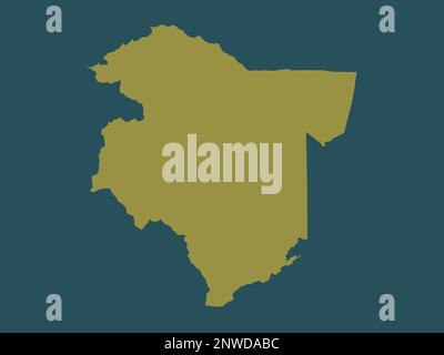 Simiyu, region of Tanzania. Solid color shape. Locations and names of ...