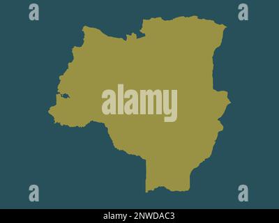 Tabora, region of Tanzania. Solid color shape. Corner auxiliary ...