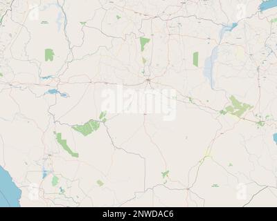 Tabora, region of Tanzania. Open Street Map. Locations and names of ...
