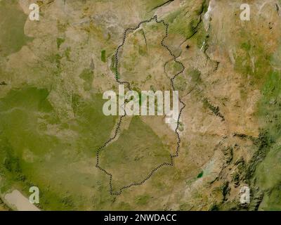 Singida, region of Tanzania. Low resolution satellite map. Locations of ...