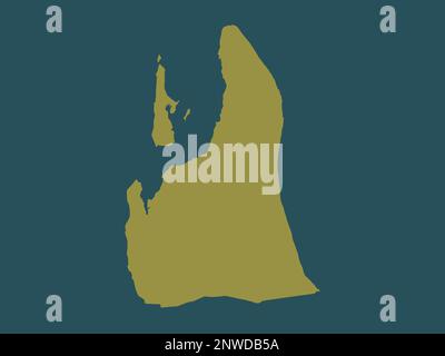 Zanzibar North, region of Tanzania. Solid color shape. Locations and ...