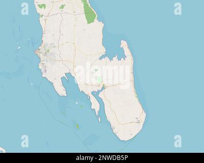 Zanzibar South and Central, region of Tanzania. Open Street Map ...