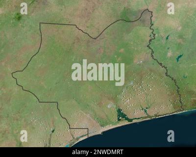 Maritime, region of Togo. High resolution satellite map. Corner ...