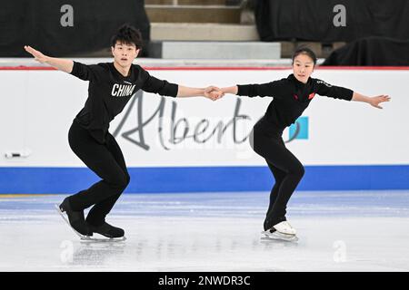 Yixi YANG & Shunyang DENG (CHN), during Junior Pairs Free Skating, at ...