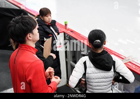 Yixi YANG & Shunyang DENG (CHN), during Junior Pairs Free Skating, at ...