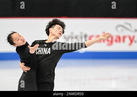 Yixi YANG & Shunyang DENG (CHN), during Junior Pairs Free Skating, at ...
