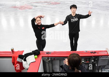 Yixi YANG & Shunyang DENG (CHN), during Junior Pairs Free Skating, at ...