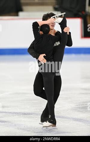 Yixi YANG & Shunyang DENG (CHN), during Junior Pairs Free Skating, at ...
