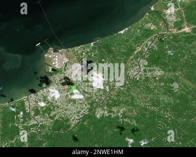 Point Fortin, borough of Trinidad and Tobago. Open Street Map Stock ...