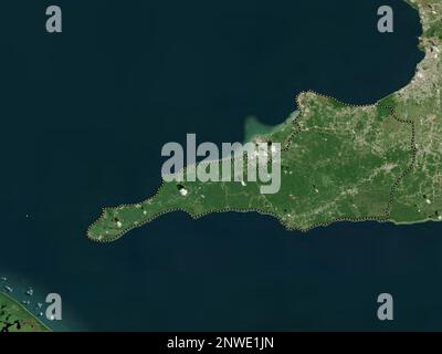 Siparia, region of Trinidad and Tobago. Low resolution satellite map ...