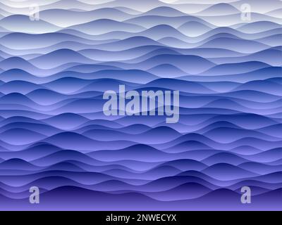 Wavy background. Cool background in indigo colors. EPS10 Vector Stock ...
