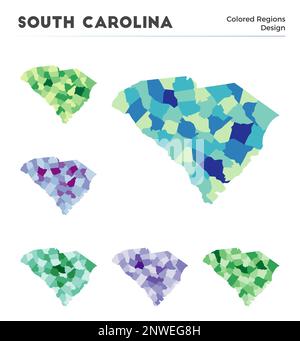 South Carolina map. Borders of South Carolina for your infographic ...