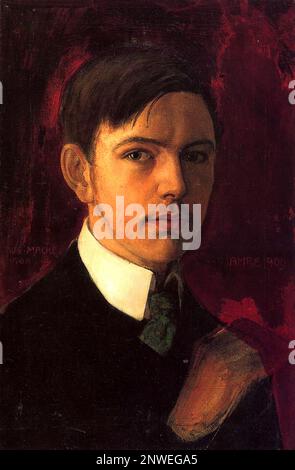 A painting by August Macke, a German Expressionist artist known for his ...
