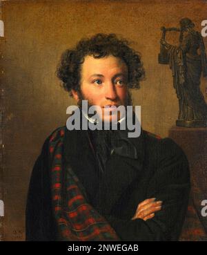 Portrait of Alexander Pushkin - Orest Kiprensky, circa 1827 Stock Photo ...