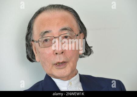 Japanese composer and pianist Toshi Ichiyanagi speaks during an ...