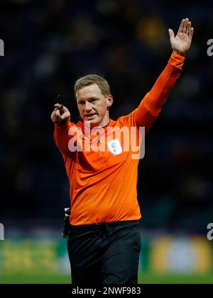 Match referee John Busby during the Sky Bet Championship match between ...