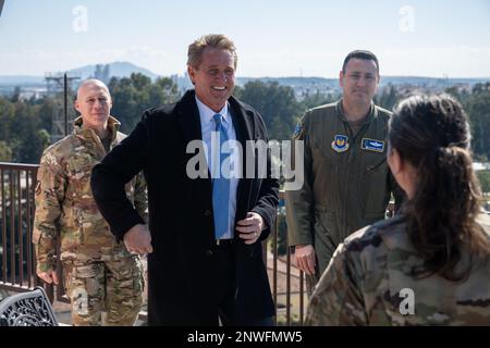 U.S. Ambassador Jeffry Flake, U.S. Ambassador to Türkiye, left, walks ...